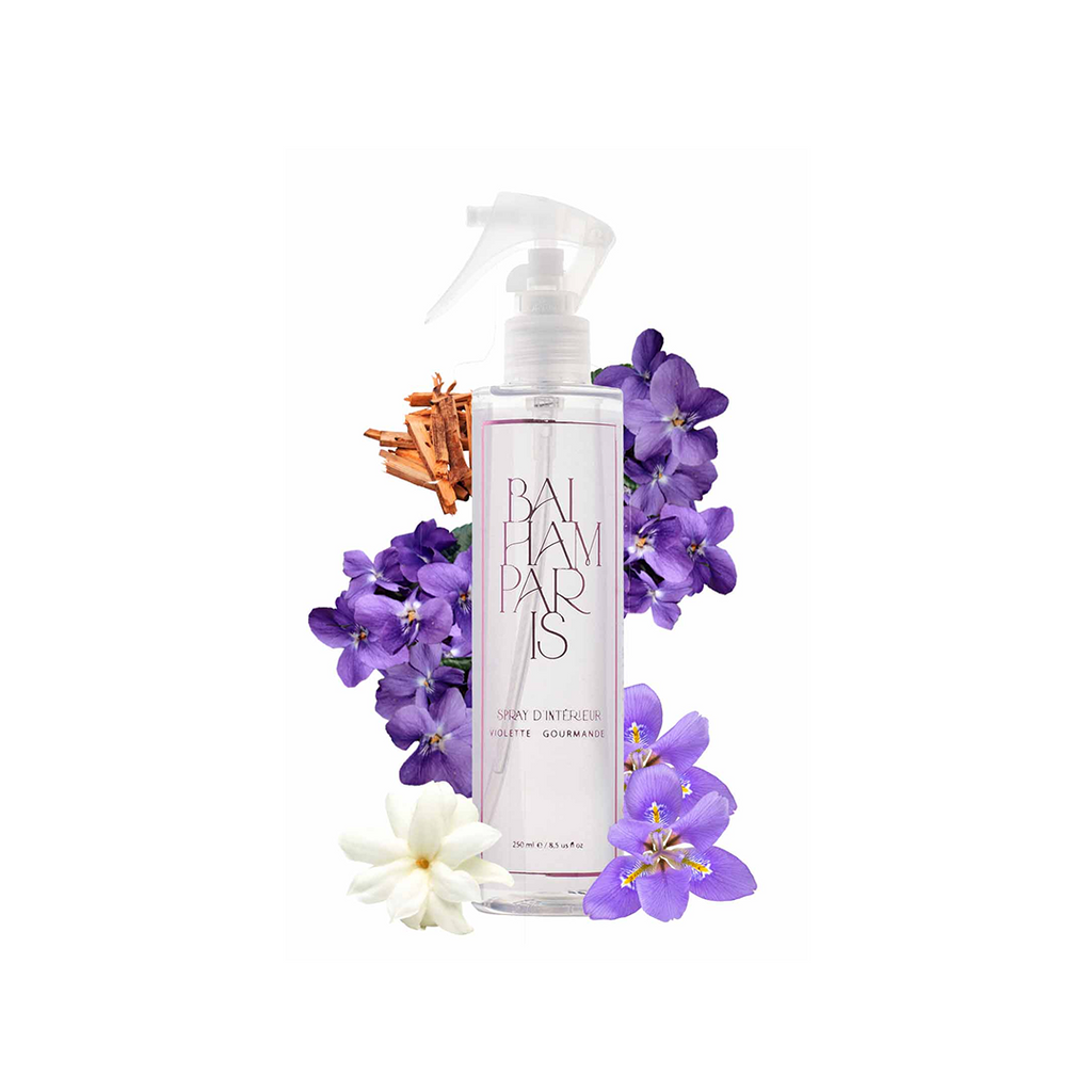 Spray Violette gourmande 250 ml – parfum textile | Baiham Paris