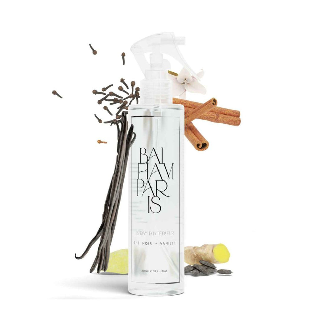 Spray Thé Noir Vanille 250 ml – parfum textile | Baiham Paris